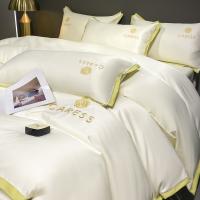 China Luxury Washed Silk Embroidery Bedding Set Bed Cover Set for Hospital School Home for sale