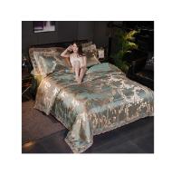 China Luxurious European Style Satin Silk Hotel Bedding Set with Exquisite Jacquard Design for sale