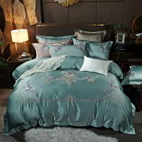 China Luxurious European Style Satin Silk Hotel Bedding Set with Exquisite Jacquard Design for sale