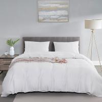 China Natural Bamboo Fiber Sheet Set 60s 300tc 3 pcs Pillowcase Duvet Cover King Queen Bedding for sale