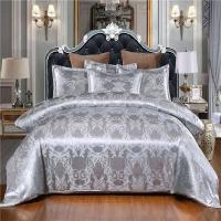 China European Style Rotary Screen Printing Satin Bedding Set 3 4 6 7 Piece Cotton Sheet Pillow Case Duvet Cover for sale