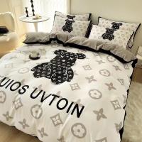 China Home Hotel Hospital School Printed Designer White Bear 100% IV Polyester Bedding Set for sale