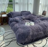 China Solid Color Flannel Duvet Cover Set for All-Season National Standards Bedding Collections for sale
