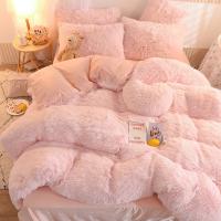 China Solid Color Flannel Duvet Cover Set for All-Season National Standards Bedding Collections for sale