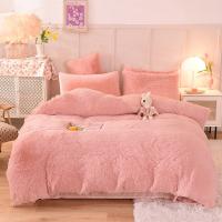 China Solid Color Flannel Duvet Cover Set for All-Season National Standards Bedding Collections for sale
