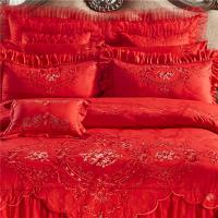China Luxury Four-piece Wedding Bedding Set with Printed Comforter and 100% Cotton Duvet Sheet for sale