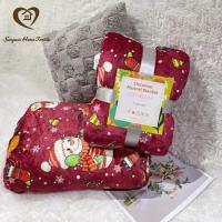 China Anti-pilling Coral Fleece Double Layer Sherpa Plush Blanket for Customized Christmas Gifts for sale