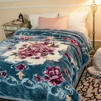 China Superior Double Layer Warm Soft Luxury Print Blanket Skin-friendly Nap Sleeping for sale