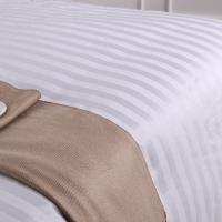 China Fabric Count 40 Popular Pure 100% Cotton Satin Bed Sheet White Suitable Linen Bedding Sets for sale