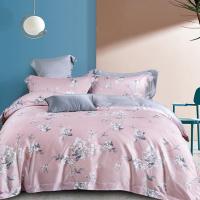 China 100% Tencel Luxury Silky Soft Bedding Set 300TC Printed Fabric Quilt Cover Pillowcase Sets for sale