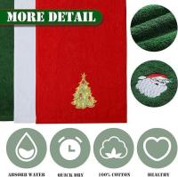 China 2023 Christmas Towel Gift Set Hypoallergenic Cotton Towels in Gift Box with Embroidery for sale