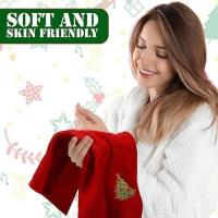 China 2023 Christmas Towel Gift Set Hypoallergenic Cotton Towels in Gift Box with Embroidery for sale
