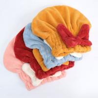 China Home Hair Turban Double Layer Microfiber Hair Wrap Towel Various Colors for Option for sale