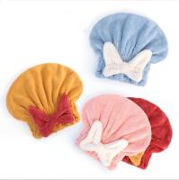 China Home Hair Turban Double Layer Microfiber Hair Wrap Towel Various Colors for Option for sale