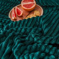 China All-Season Green Coral Fleece Throw Blanket for Office Nap Yes Customized Solid Color for sale