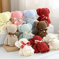 China Square Teddy Bear Plush Toy Stuffed Towel Set for Children's Toys Christmas Present for sale