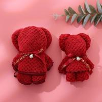 China Square Teddy Bear Plush Toy Stuffed Towel Set for Children's Toys Christmas Present for sale