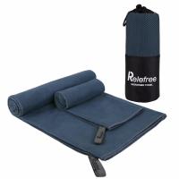 China Woven Custom Lightweight Super Absorbent Sports Travel Towel with Carry Bag for sale