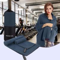 China Woven Custom Lightweight Super Absorbent Sports Travel Towel with Carry Bag for sale
