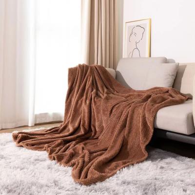 China Office Nap Flannel Coral Fleece Throw Warming Blanket for Winter Customized Design for sale