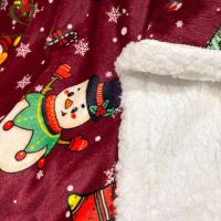 China Rectangular Double Layer Double Sided Blanket For Christmas Customized Merry Christmas for sale