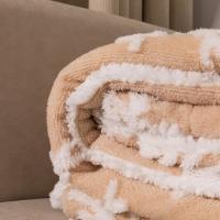 China Double Layer Thick Printed Blanket Christmas Style Coral Fleece Throw Sherpa Plush Blanket for sale