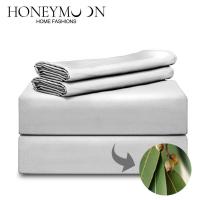 China Plain Dyed Cotton Lyocell 300T Sheet Set Luxurious Softness for Your Wedding Bedding for sale