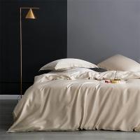 China Standard Size Real Silk Duvet Cover Queen King Comforter Cover Solid Color Bedding Set for sale