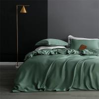 China Standard Size Real Silk Duvet Cover Queen King Comforter Cover Solid Color Bedding Set for sale