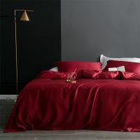 China Standard Size Real Silk Duvet Cover Queen King Comforter Cover Solid Color Bedding Set for sale