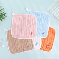 China Sustainable 100% Cotton Muslin Squares for Unisex Baby Reusable Muslin Face Cloth for sale
