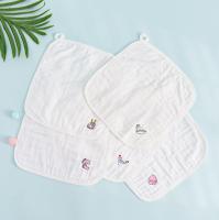 China Sustainable 100% Cotton Muslin Squares for Unisex Baby Reusable Muslin Face Cloth for sale