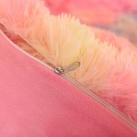 China Rainbow Color Faux Fur Velvet Fluffy Plush Soft Bedding Set 4 Pieces Perfect for HOME for sale