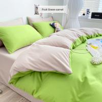 China Woven Cotton Solid Color Bed Sheets Set Three-Piece Four-Piece Bedding Collections for sale