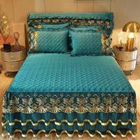 China 4 Piece Flat Sheet Pillowcase Bedspread Luxury Embroidered Bedding Set for Hotel for sale