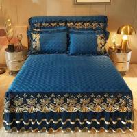China 4 Piece Flat Sheet Pillowcase Bedspread Luxury Embroidered Bedding Set for Hotel for sale