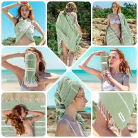 China Personalized Super Absorbent Oversized Cotton Beach Towel Sustainable and Lightweight for sale