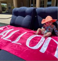 China Personalized Pool Towel Microfiber Beach Towel with Bold Font Style and Custom Name for sale