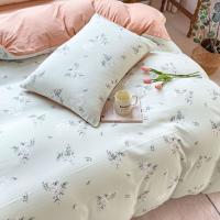 China Comfortable Washed Cotton Double Layer Yarn Quilt Cover Bed Sheet Set for 2.0m Bed for sale