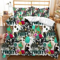 China Personalized Sunflower Leopard Print Duvet Sheet Cover Set for Non-Disposable Bedding for sale