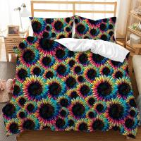 China Personalized Sunflower Leopard Print Duvet Sheet Cover Set for Non-Disposable Bedding for sale