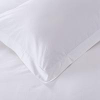 China 300TC Satin White King Size Hotel Duvet Quilt Cover Flat Sheet Set with Solid Pattern for sale