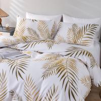 China Printed 3 Pieces Bedding Set for King Size Bed Duvet Cover Set and Designer Bed Sheet for sale