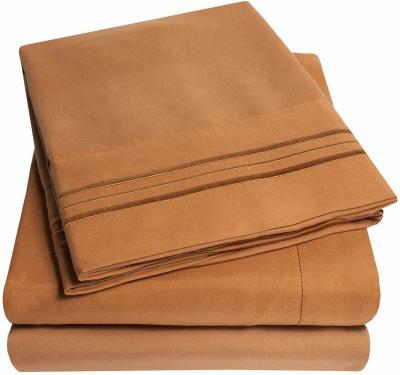 China Microfiber Bed Sheet Set for Solid Color Comforter Bedding in Canada and Mexico Market for sale