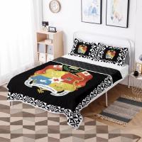 China Polynesian Tribal Quilt Bedding Set Red Tonga Design Comforter with Cotton Filling for sale