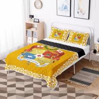 China Polynesian Tribal Quilt Bedding Set Red Tonga Design Comforter with Cotton Filling for sale