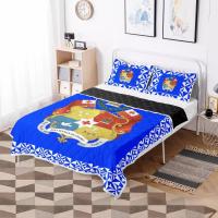China Polynesian Tribal Quilt Bedding Set Red Tonga Design Comforter with Cotton Filling for sale