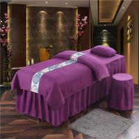 China Modern Style Massage Table Sheet Cover Set Luxury Spa Pure Microfiber 4 Piece Bedding for sale