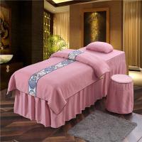 China Modern Style Massage Table Sheet Cover Set Luxury Spa Pure Microfiber 4 Piece Bedding for sale