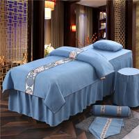 China Modern Style Massage Table Sheet Cover Set Luxury Spa Pure Microfiber 4 Piece Bedding for sale